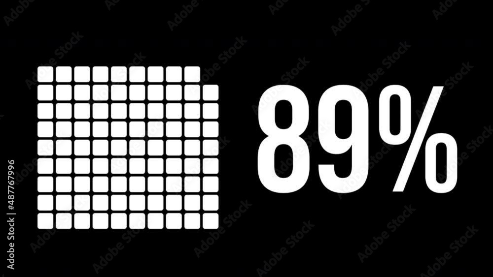 89 percent infographic diagram, eighty-nine percentage square rectangle ...