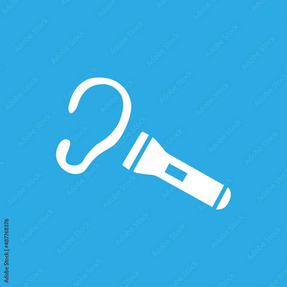 ear health check icon, vector illustration Stock Vector | Adobe Stock