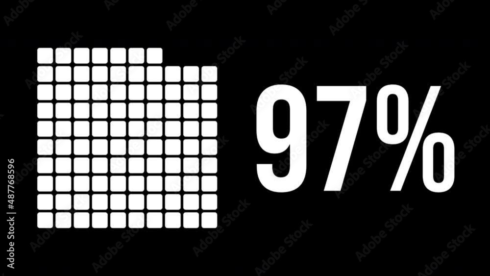 97 percent infographic diagram, ninety-seven percentage square ...