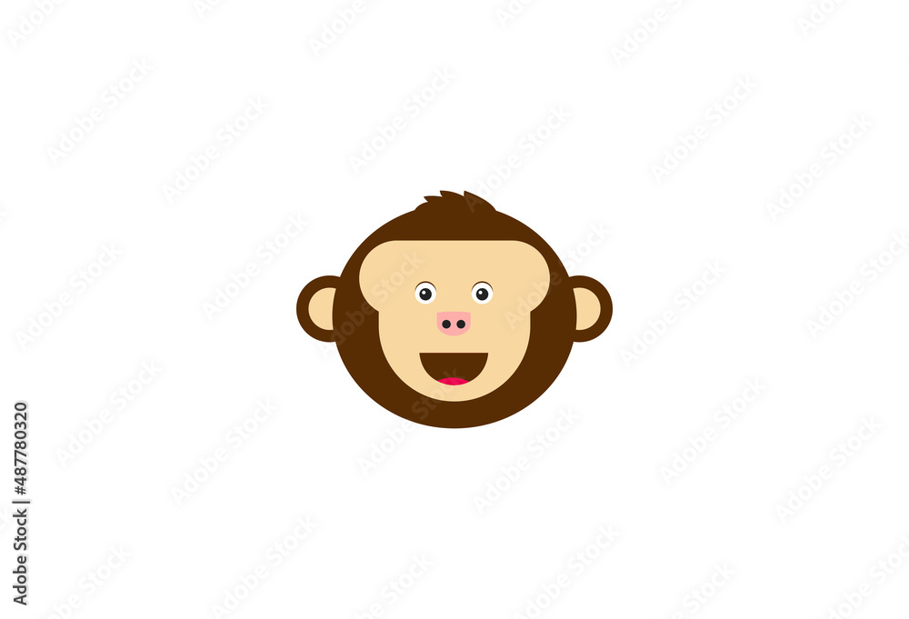 Monkey face vector isolated icon. Emoji illustration. Monkey vector ...