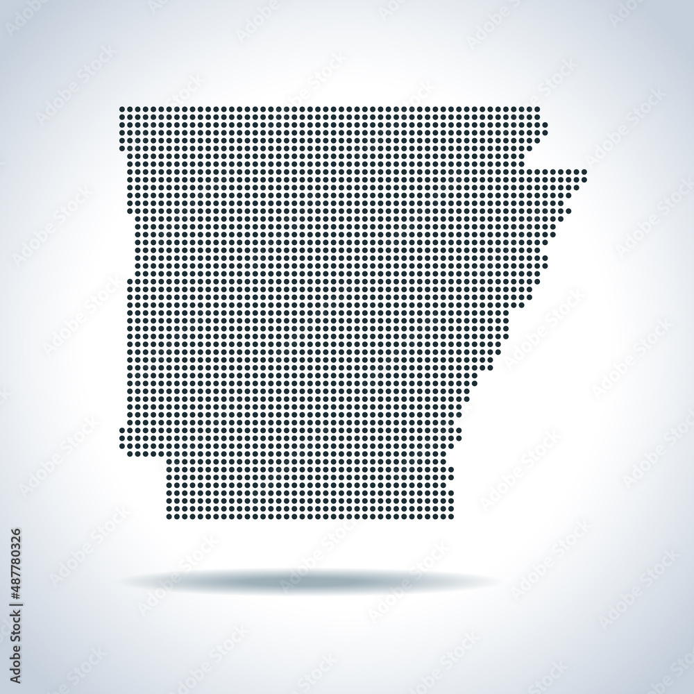 map of Arkansas Stock Vector | Adobe Stock