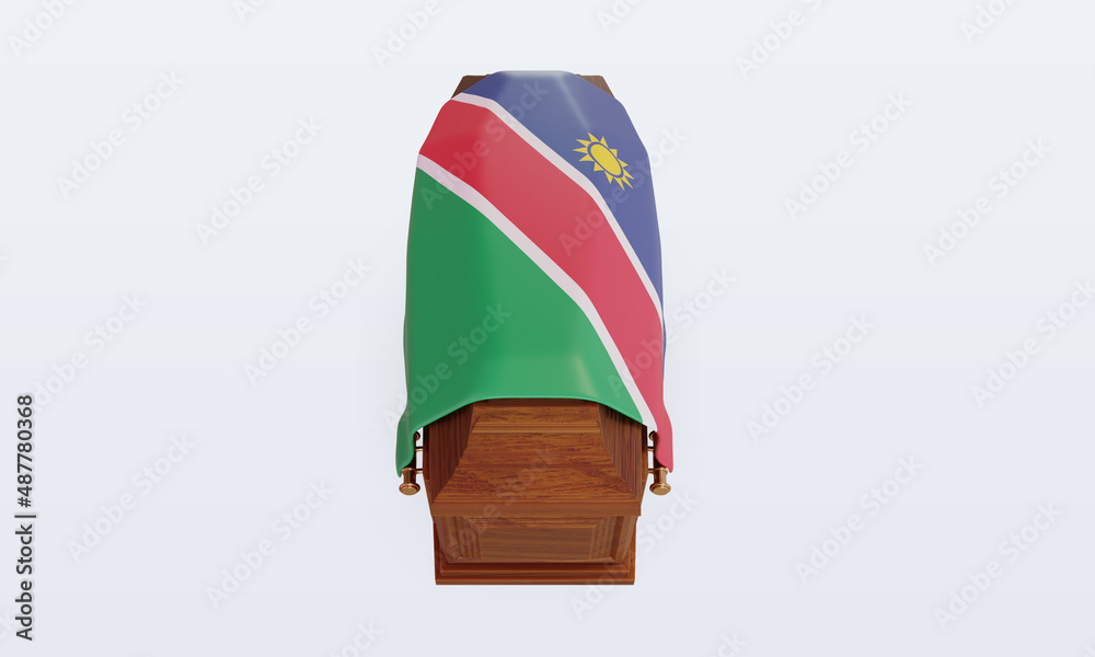 3d coffin Namibia flag rendering front view Stock Illustration | Adobe ...