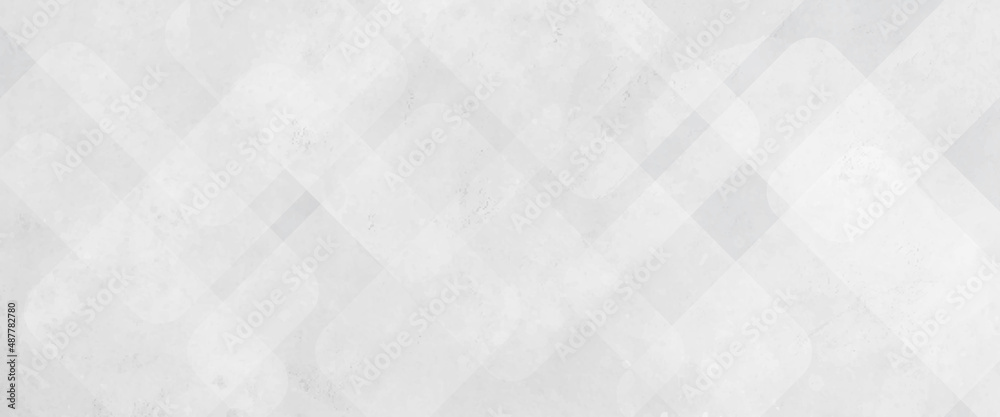 Abstract white background with diamond and triangle shapes layered in ...