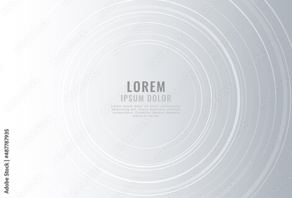 Modern abstract light silver background vector. Elegant circle and line ...