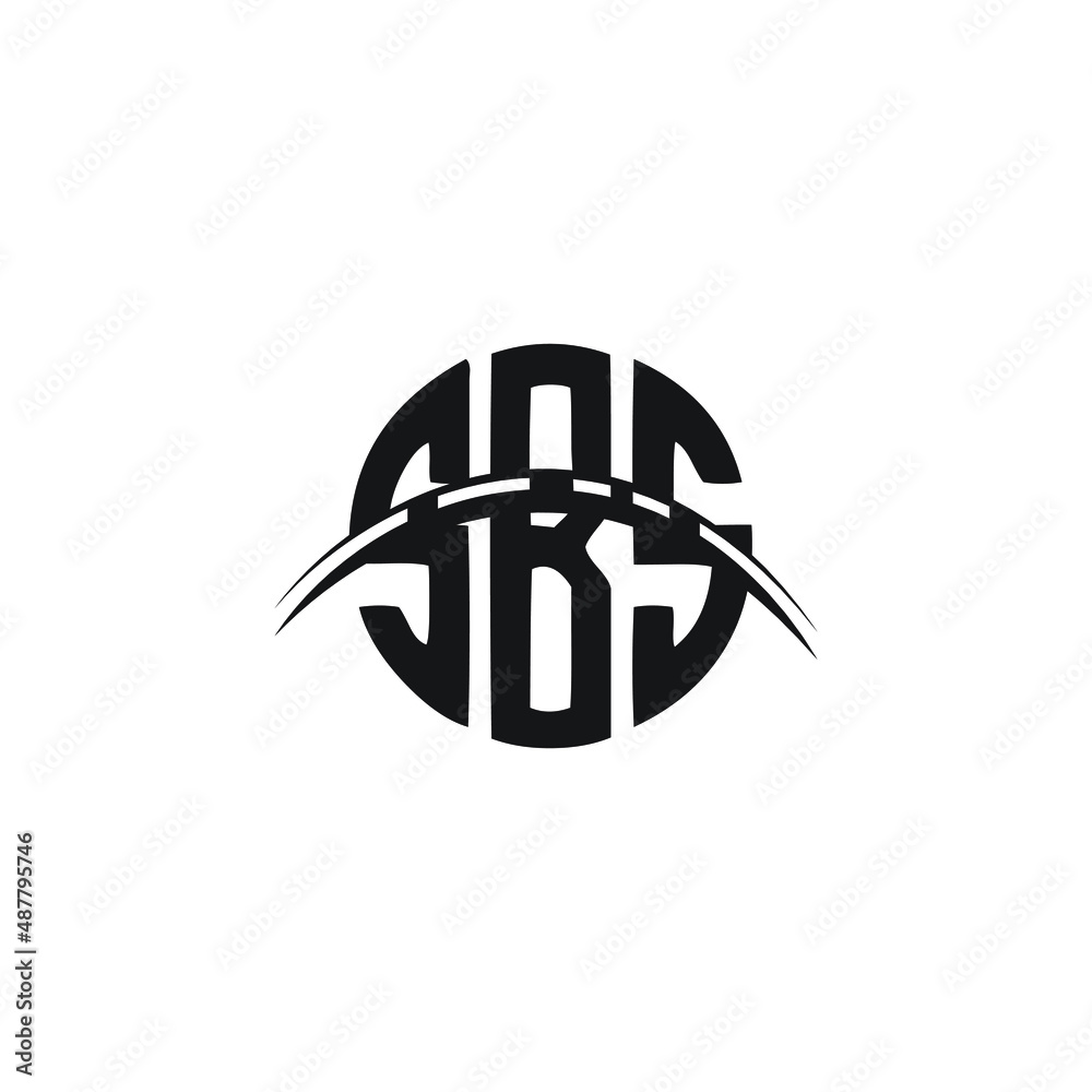 SBS ROAD CROSS LINE LOGO DESIGN Stock Vector | Adobe Stock