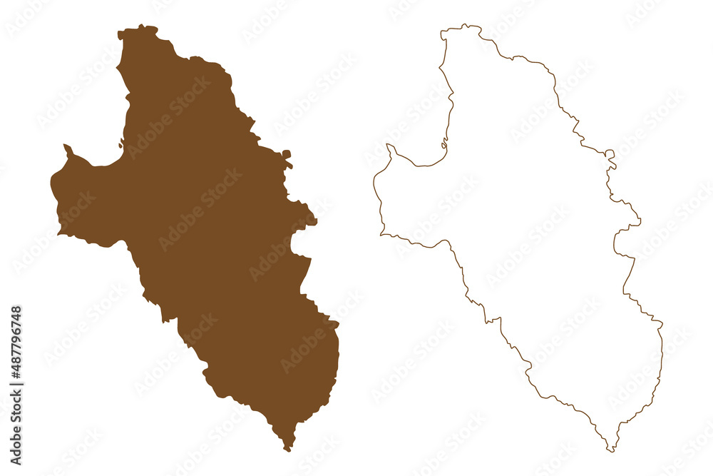 Giglio island (Aeolian Islands, Italian Republic, Italy) map vector ...