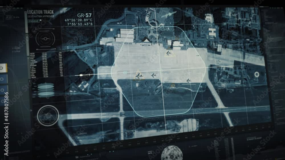 High Tech Computer Tracking Program Scans Satellite Data Network. Ai ...