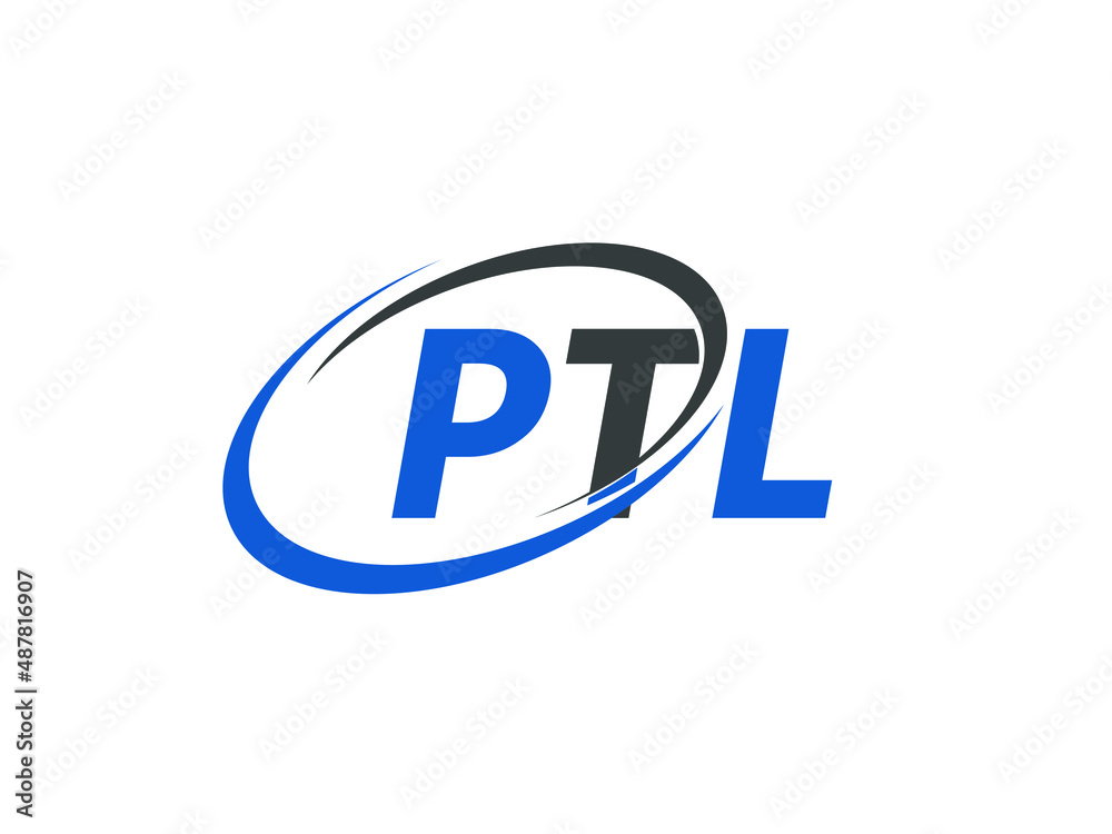 PTL letter creative modern elegant swoosh logo design Stock Vector ...
