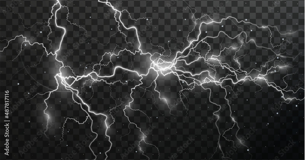 Light white isolated vector lightning png. Magic light abstract lines ...