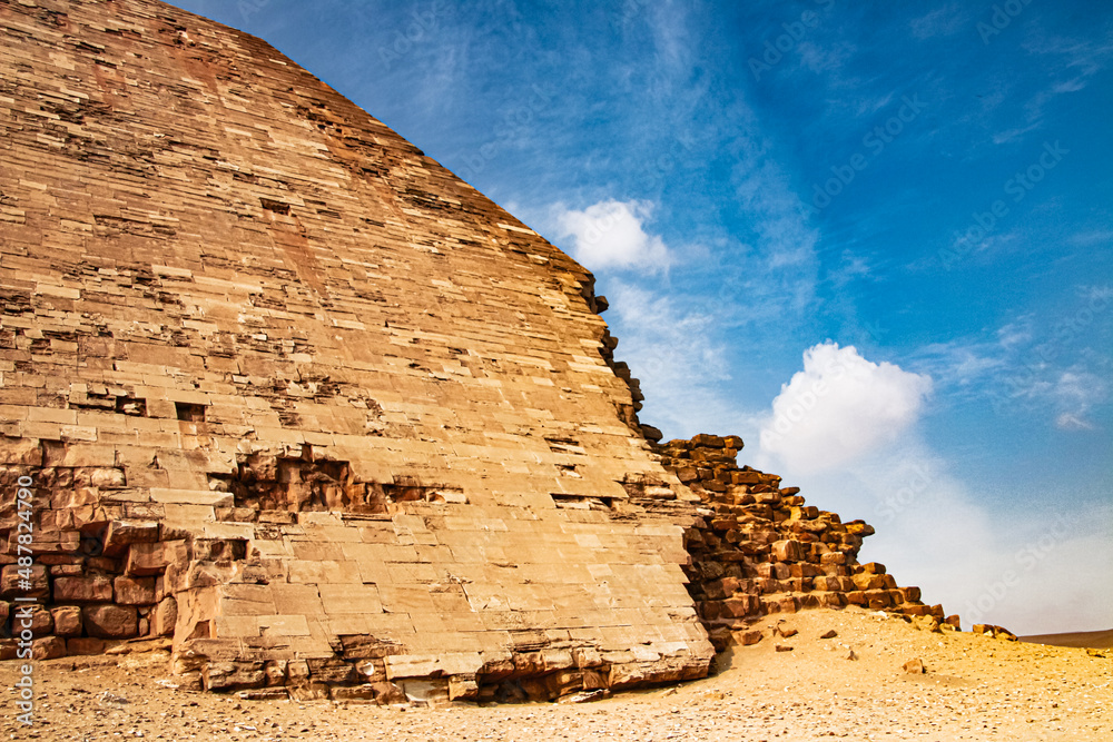 broken pyramid is an Egyptian pyramid in Dakhshur Stock Photo | Adobe Stock