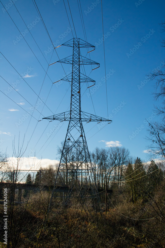 torre de transmissão de energia eletrica Stock Photo | Adobe Stock