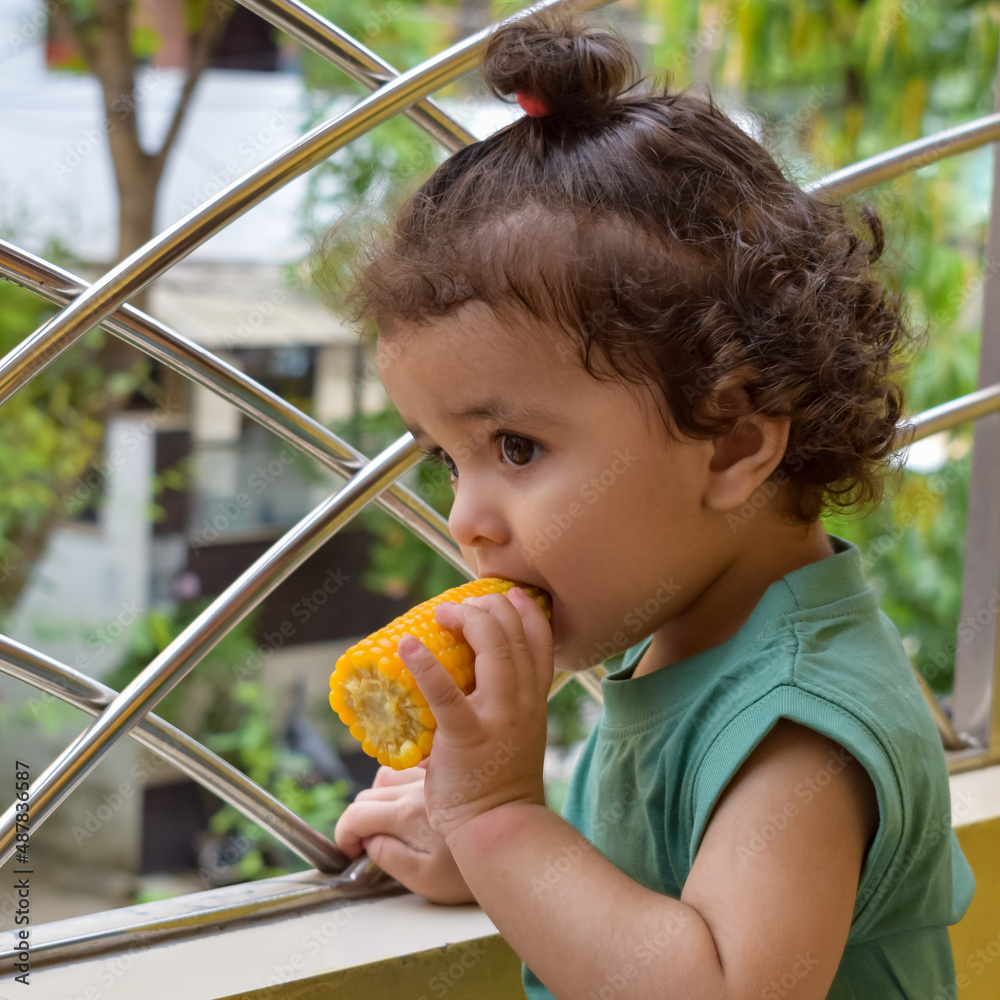 Cute little boy Shivaay at home balcony during summer time, Sweet ...