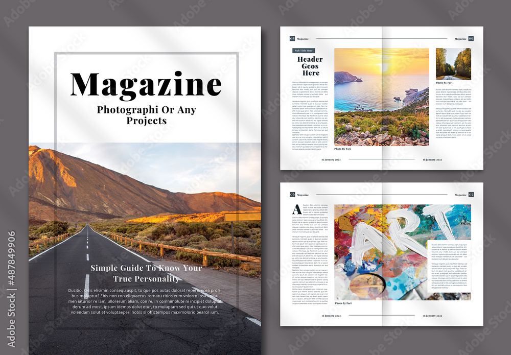 Magazine Layout Stock Template | Adobe Stock