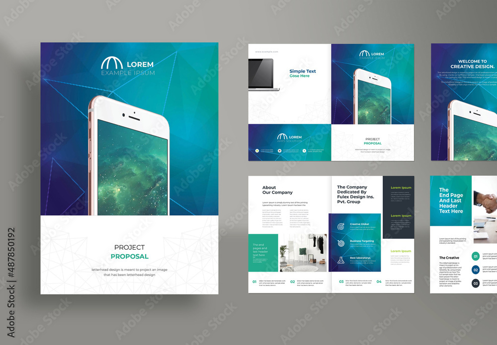 Mobile Apps Proposal with Digital Concept Stock Template | Adobe Stock