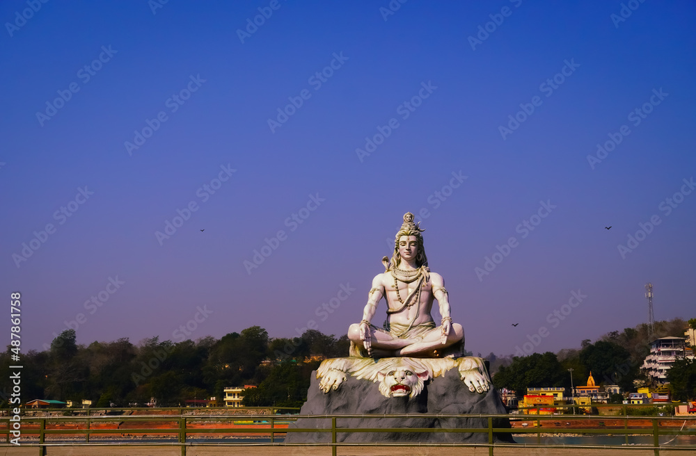 rishikesh shiva statue hd wallpaper Stock Photo | Adobe Stock