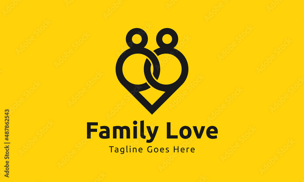 Family Love Logo Design Template Stock Vector | Adobe Stock