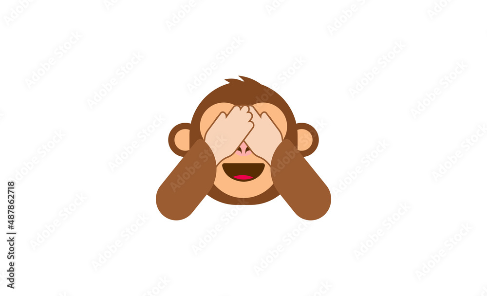 Evil Monkey Face Cartoon