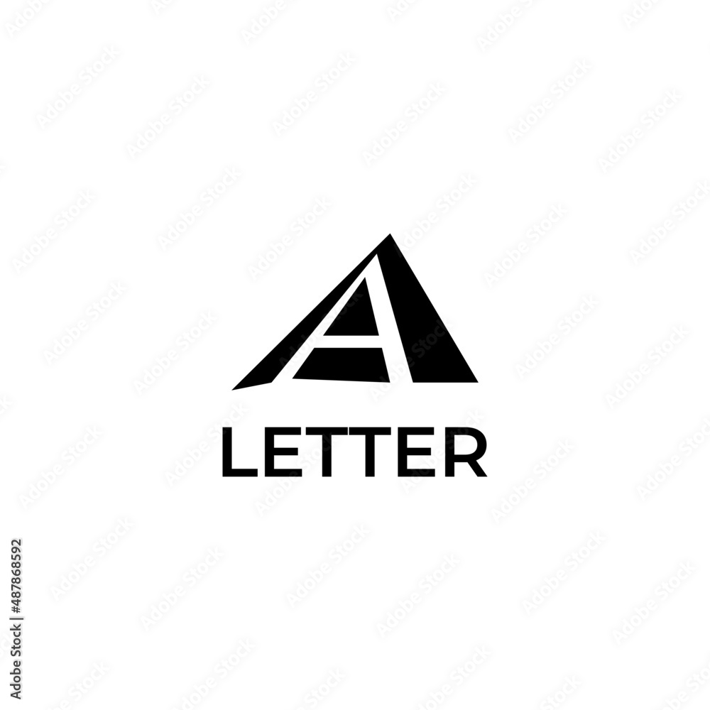 negative space letter a logo Stock Vector | Adobe Stock