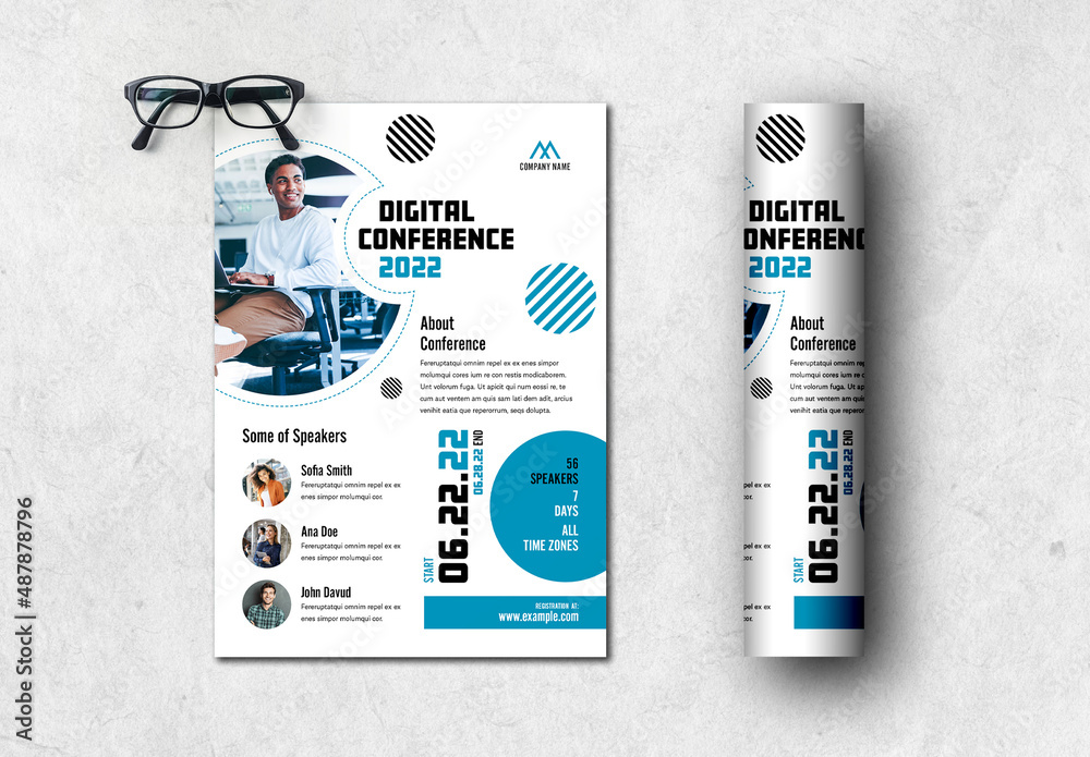 Digital Conference Layout Stock Template | Adobe Stock