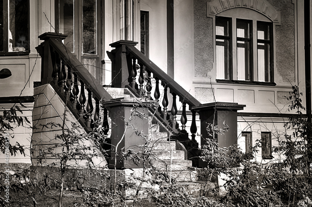 Evil face in window Stock Photo | Adobe Stock