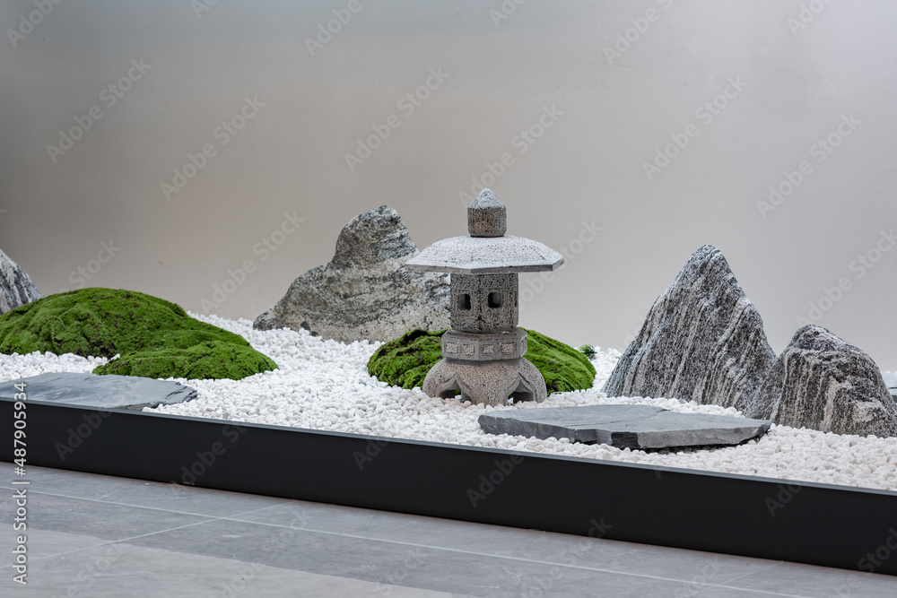 Chinese garden landscape sketch Stock Photo | Adobe Stock