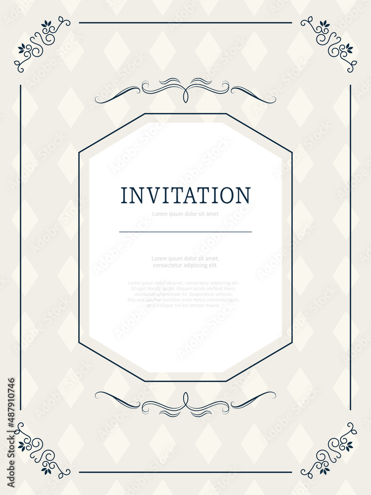 simple Invitation frame design collection Stock Vector | Adobe Stock