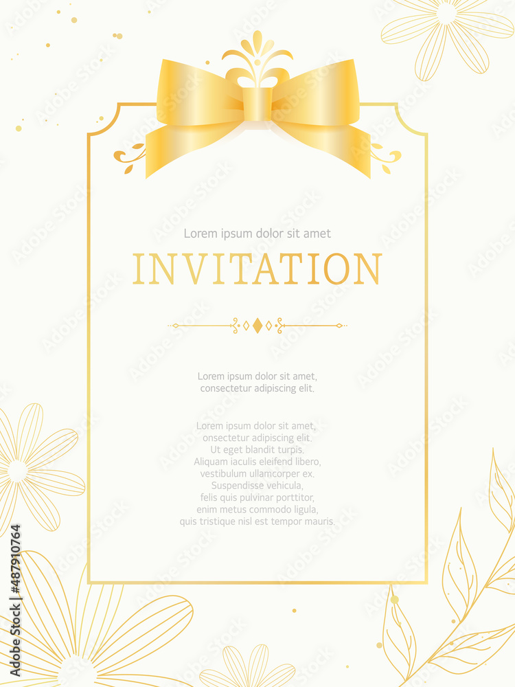 simple Invitation frame design collection Stock Vector | Adobe Stock