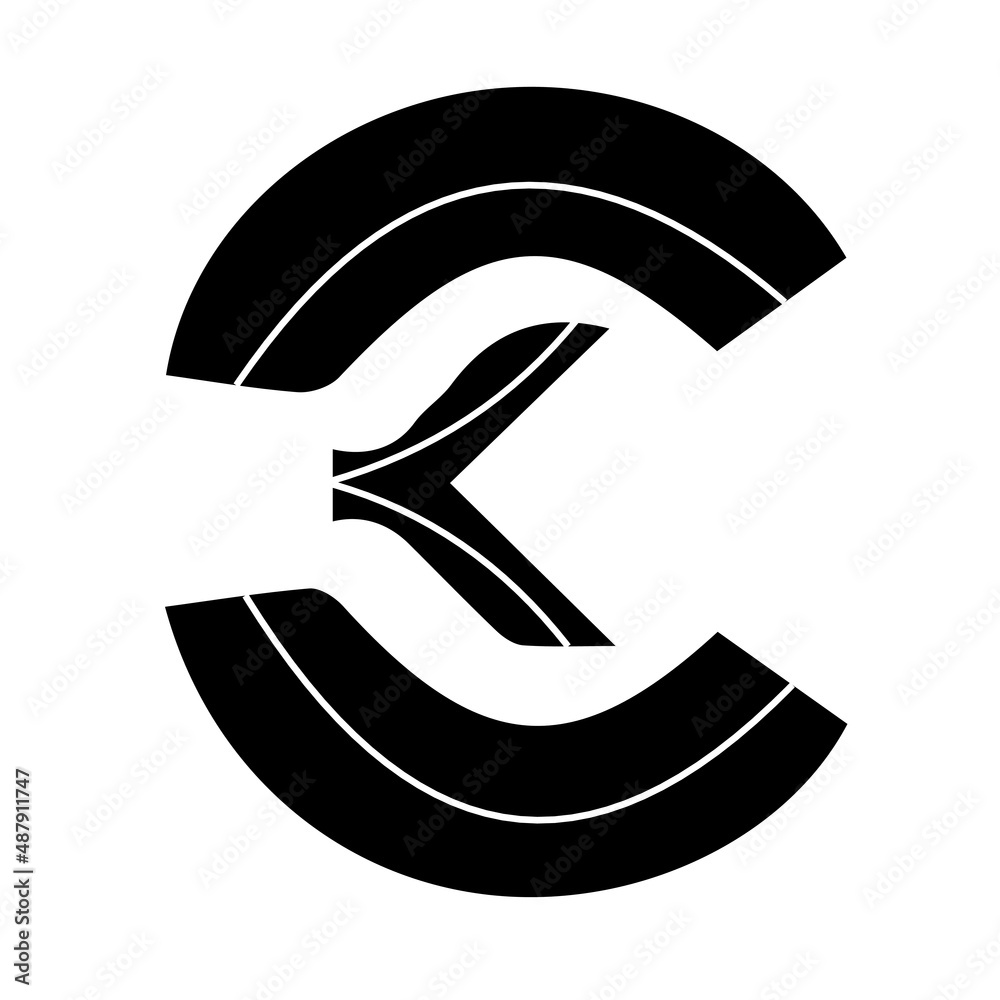 c k logo modern illustration of a symbol. Stock Vector | Adobe Stock