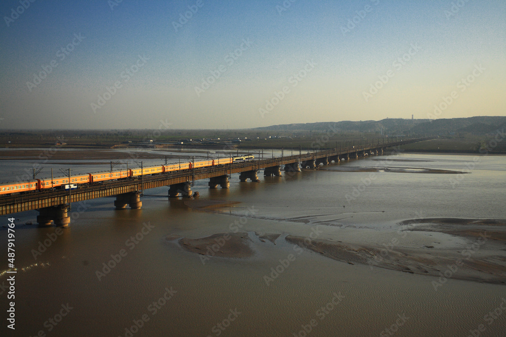 The Yellow River bridge Stock Photo | Adobe Stock