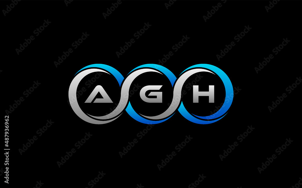AGH Letter Initial Logo Design Template Vector Illustration Stock ...