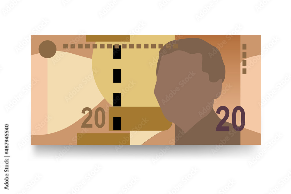 South Africa Rand Vector Illustration. African money set bundle ...