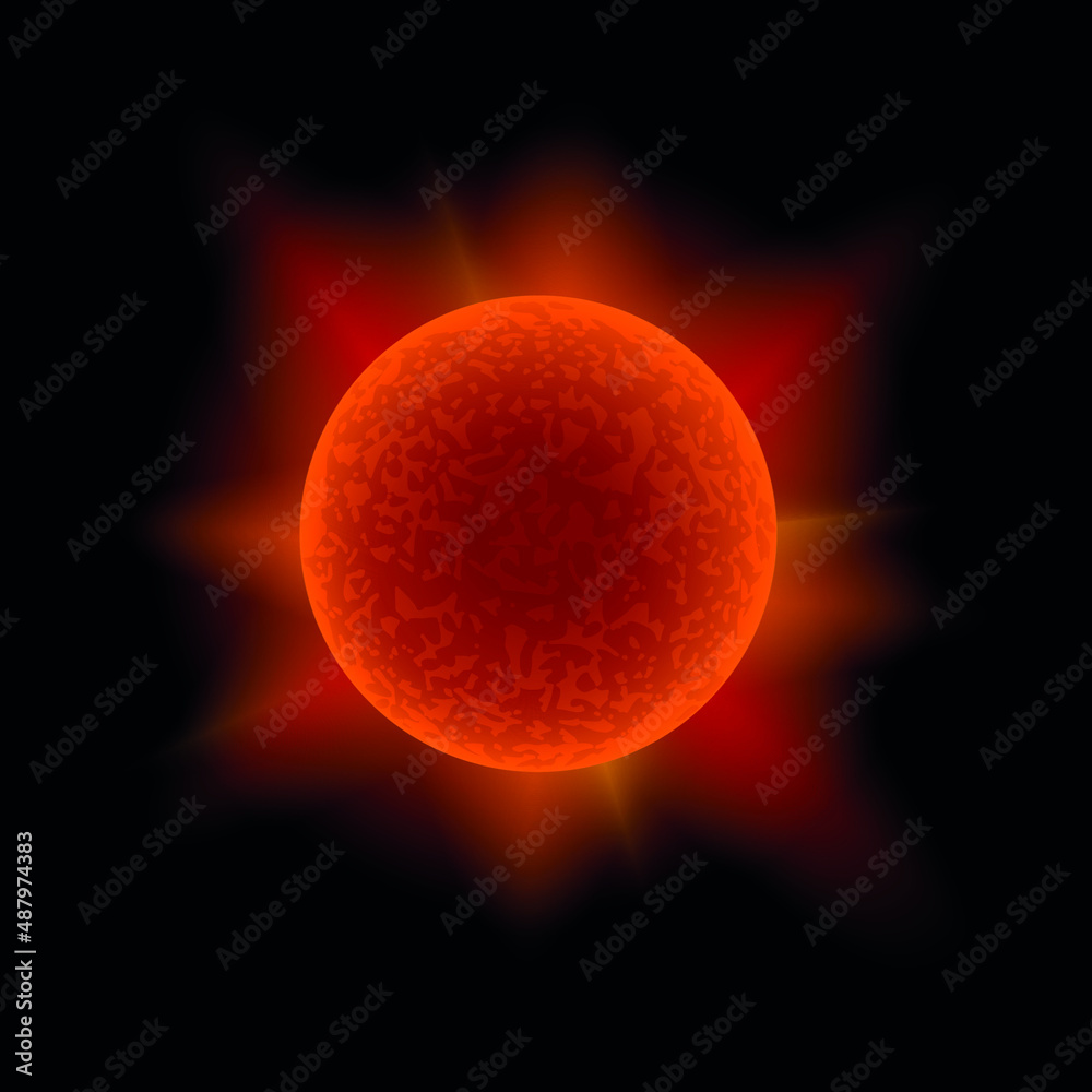 Brown dwarf star, vector illustration of space Stock Vector | Adobe Stock