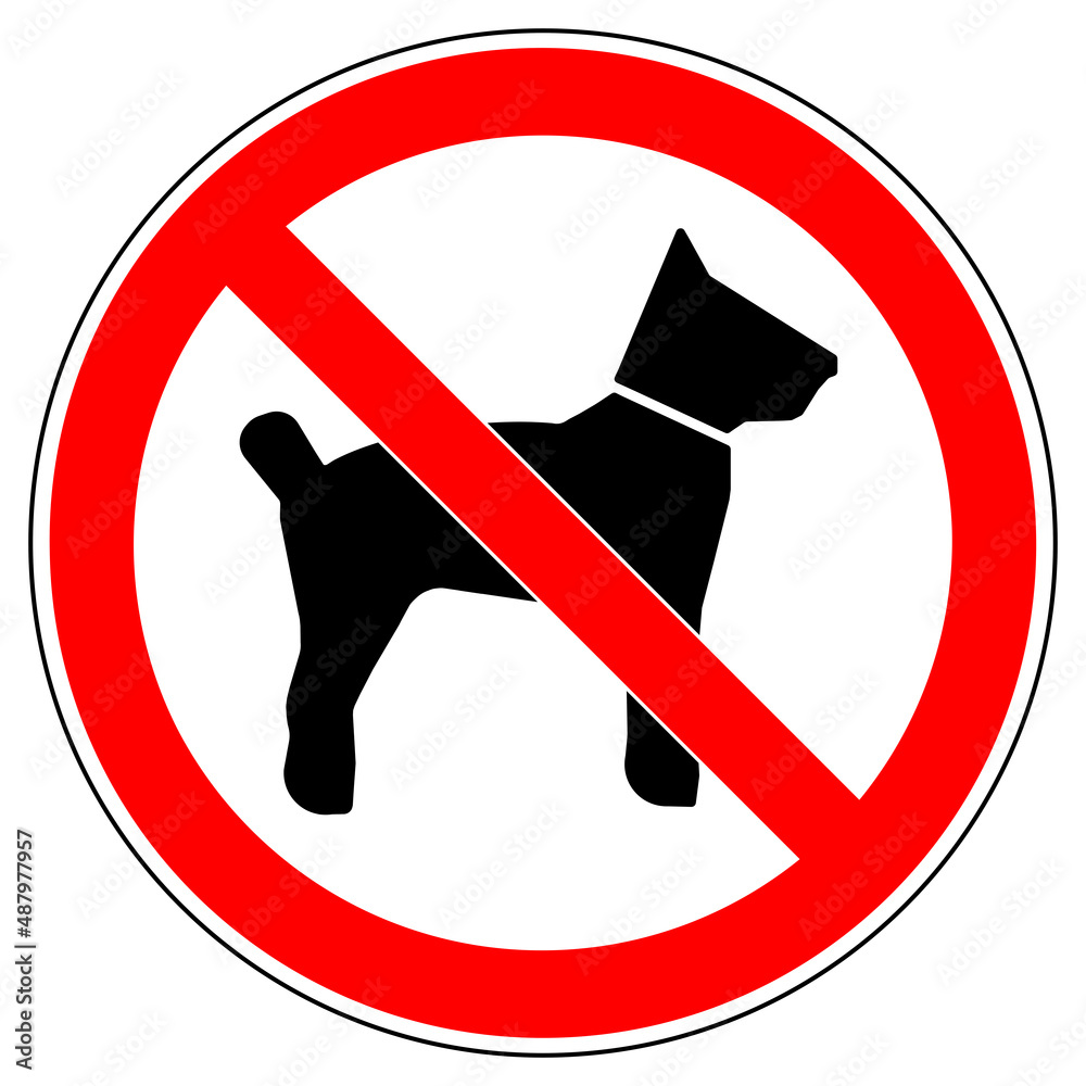 Vecteur Stock vsrr76 VectorSignRoundRed vsrr - german: Hunde verboten ...