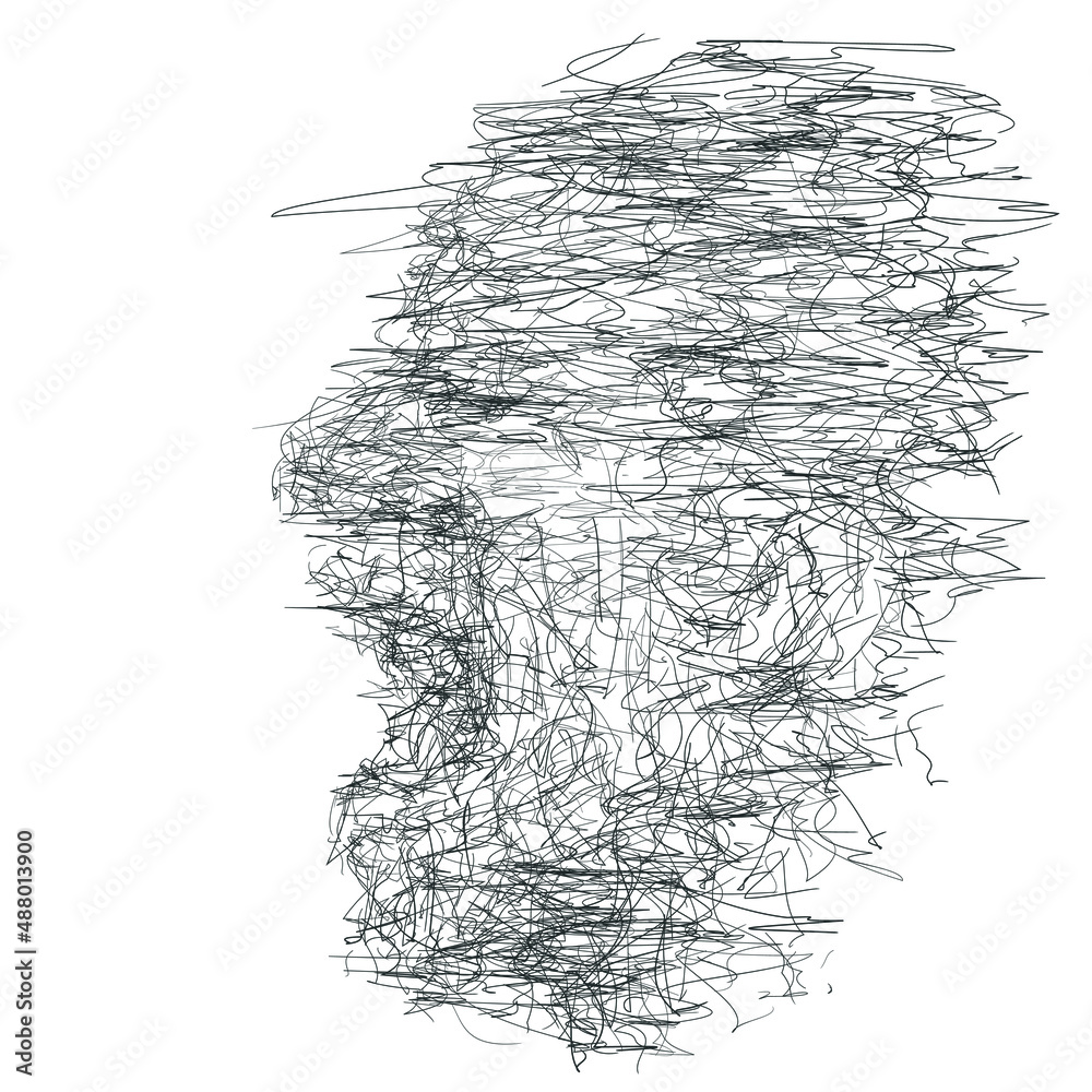 Drawing sketch of expressive face of person screaming loud Stock Vector ...