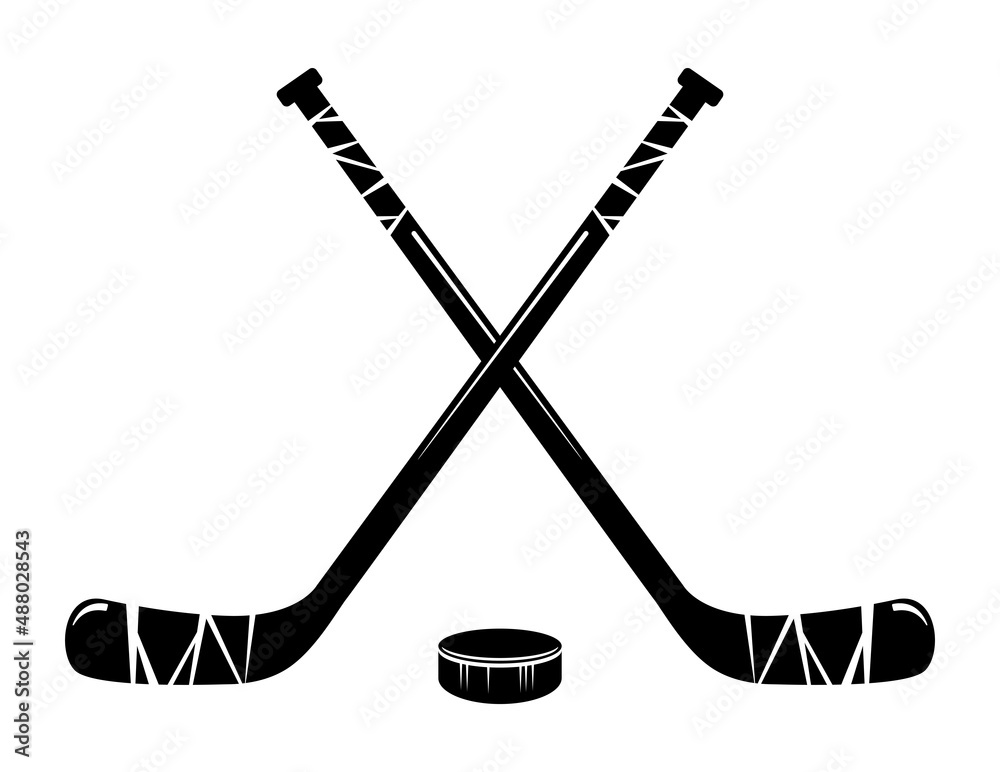 Hockey Sticks Crossed