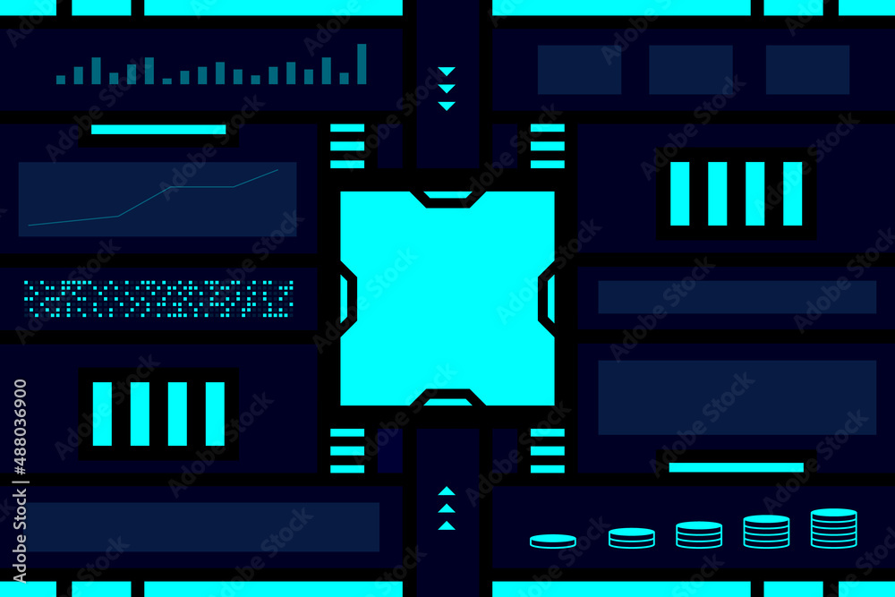 Abstract modern control panel technology background for digital media ...