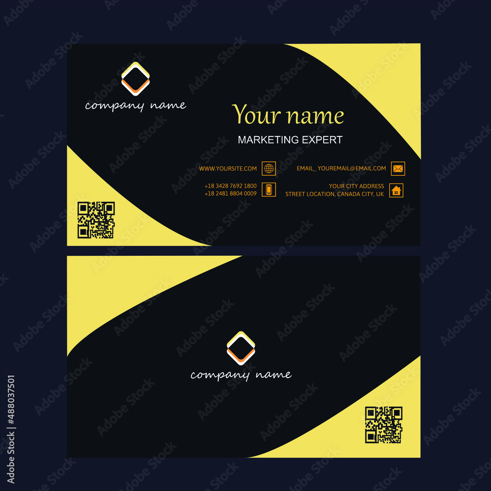 Stylish Vector business card design.Modern professional Creative ...