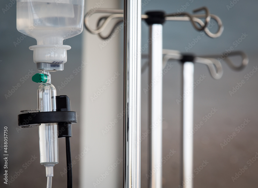 iv pole and infusion Stock Photo | Adobe Stock