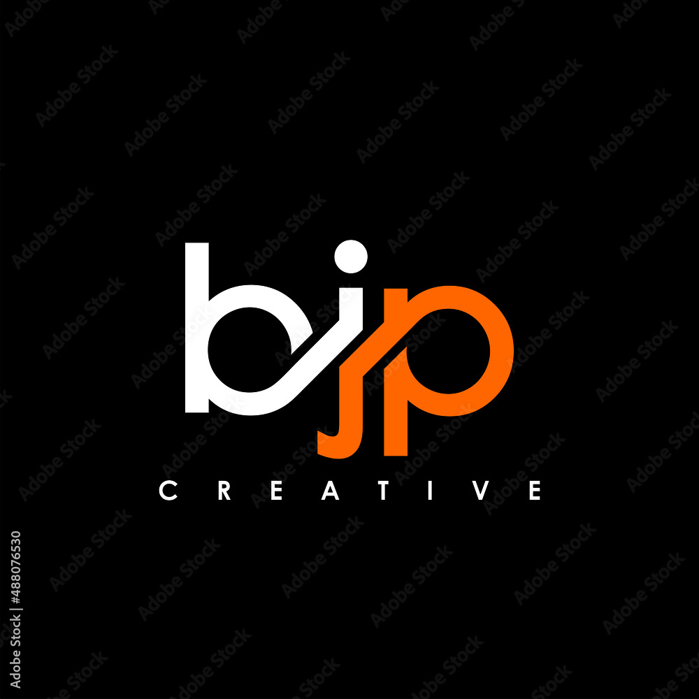 BJP Letter Initial Logo Design Template Vector Illustration Stock ...