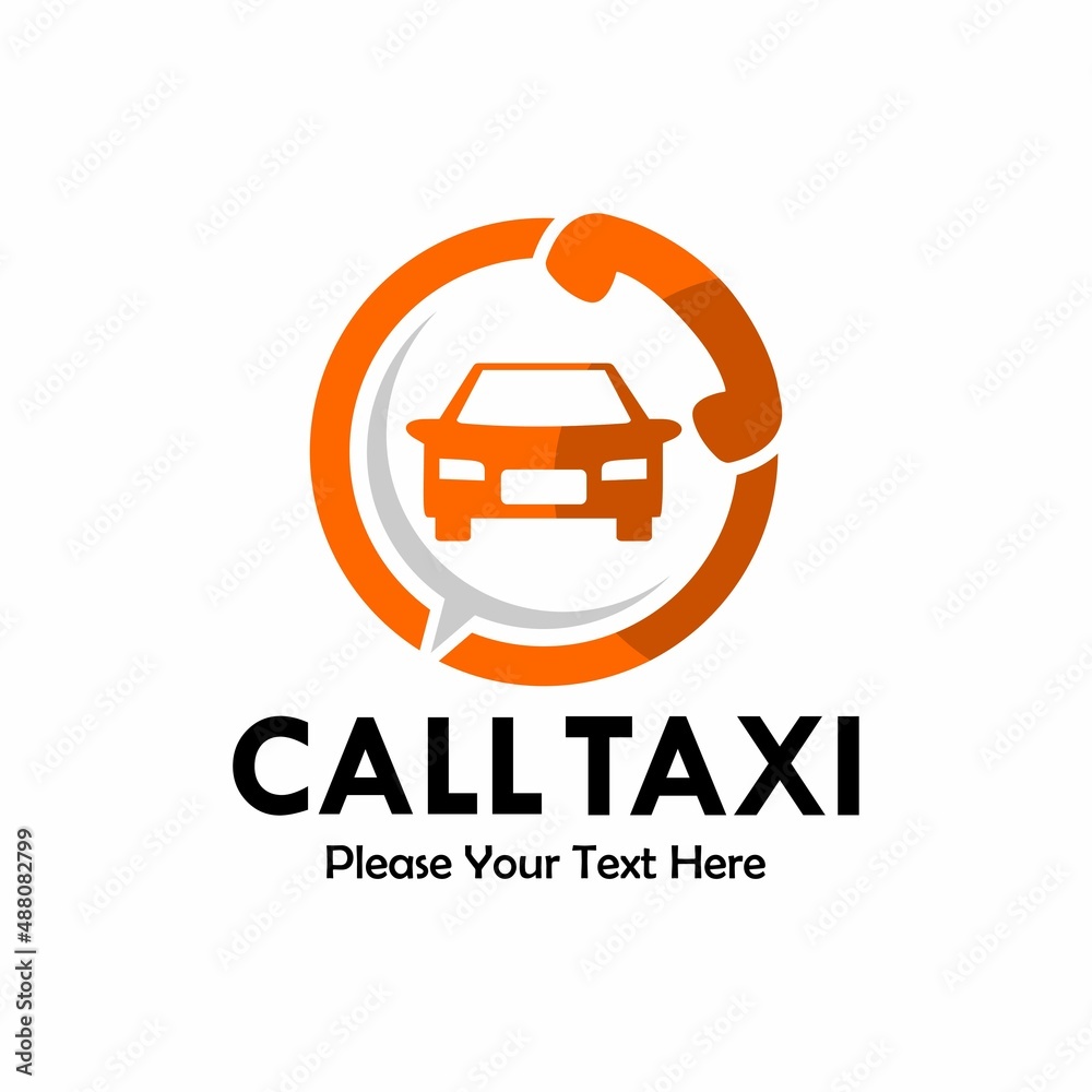 Call taxi logo template illustration Stock Vector | Adobe Stock