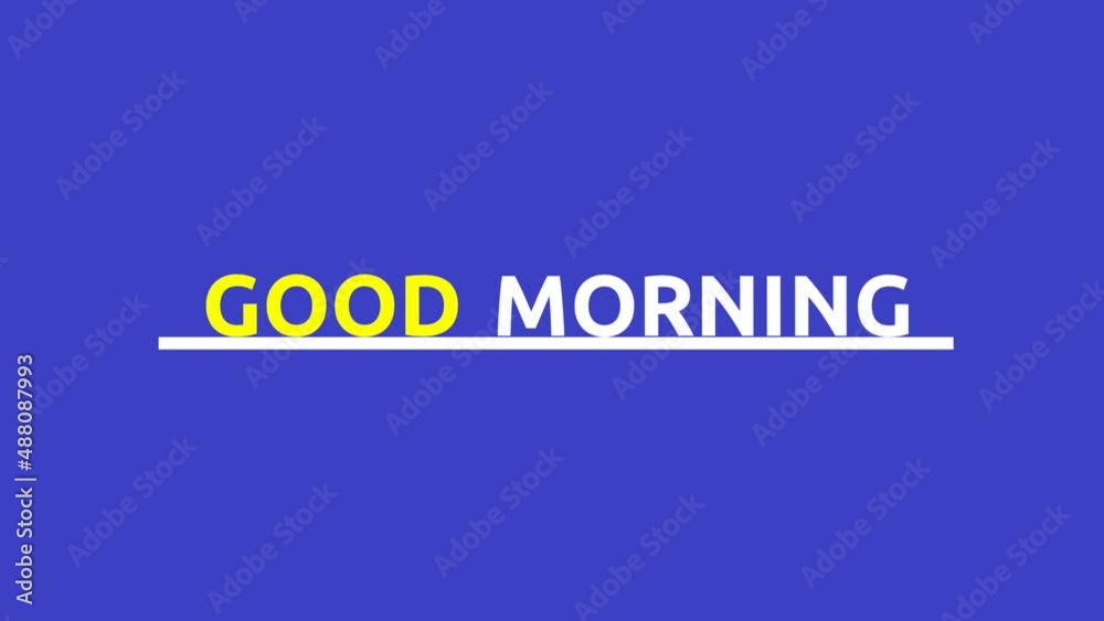 Good morning animated using typewriter style. Animated Good morning ...