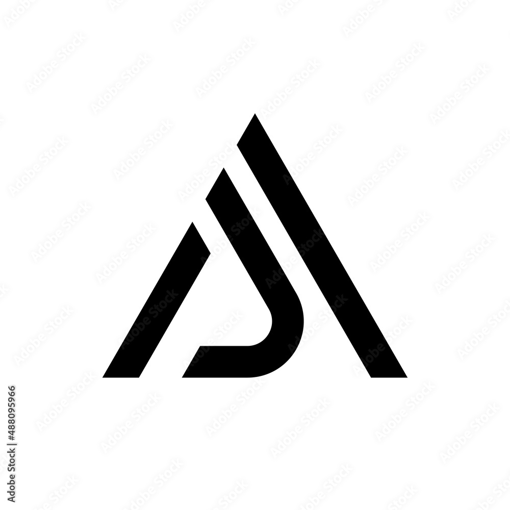 Letter AJ simple minimalist monogram logo Stock Vector | Adobe Stock