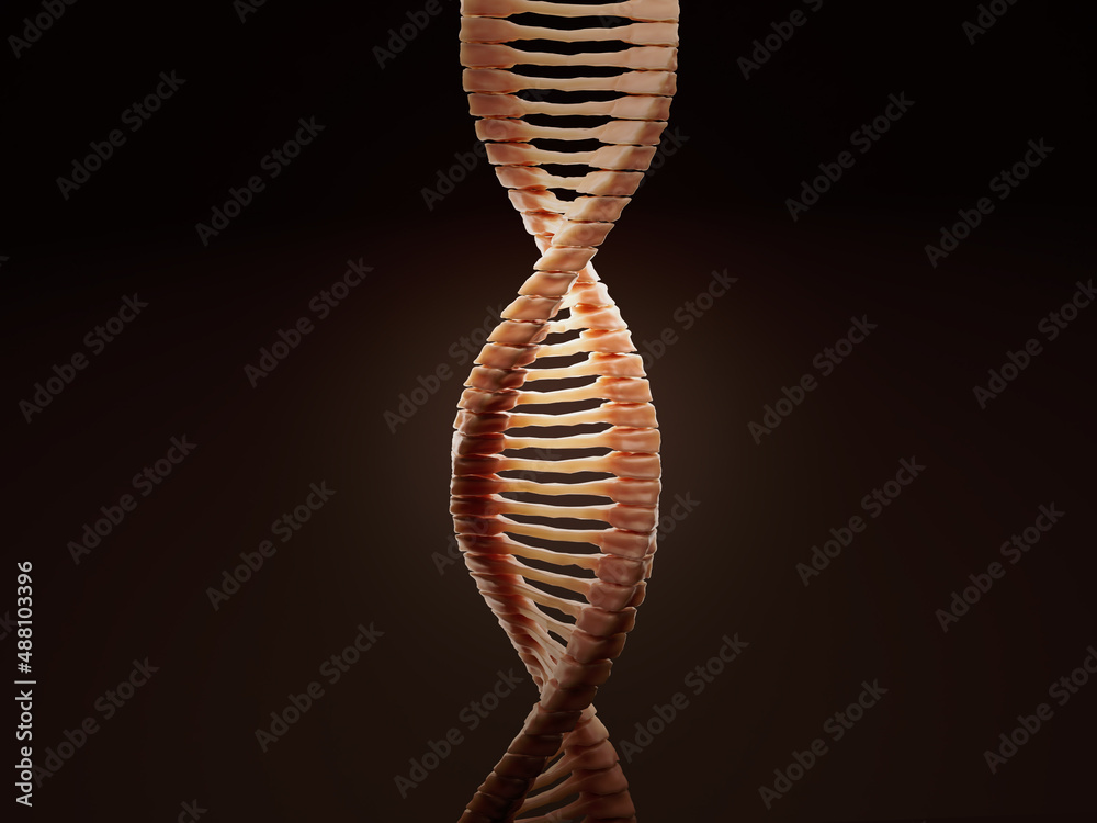 Stockillustratie Realistic abstract DNA structure concept,molecule ...
