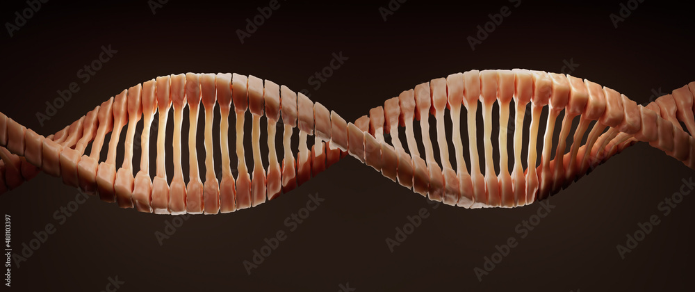 Realistic abstract DNA structure concept,molecule helix spiral,science ...