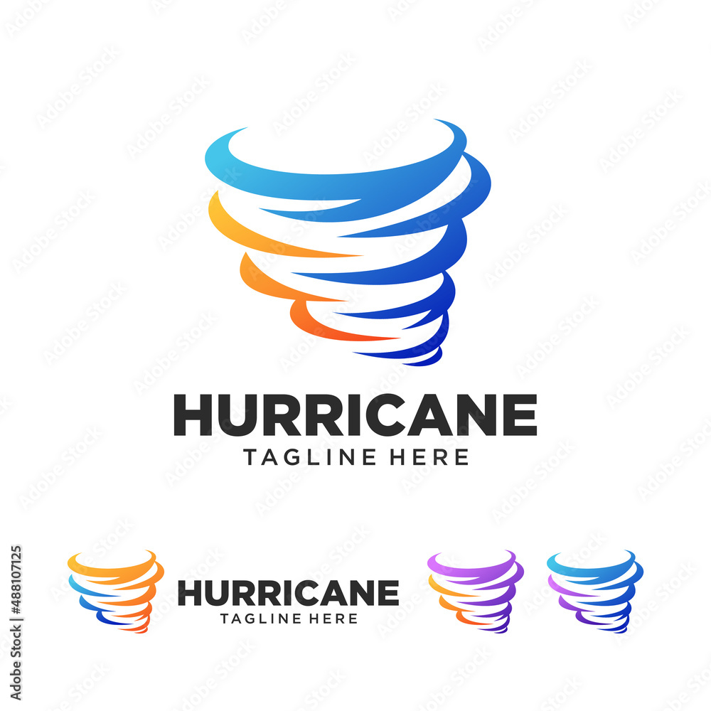 Hurricane Logo Design Template Stock Vector | Adobe Stock