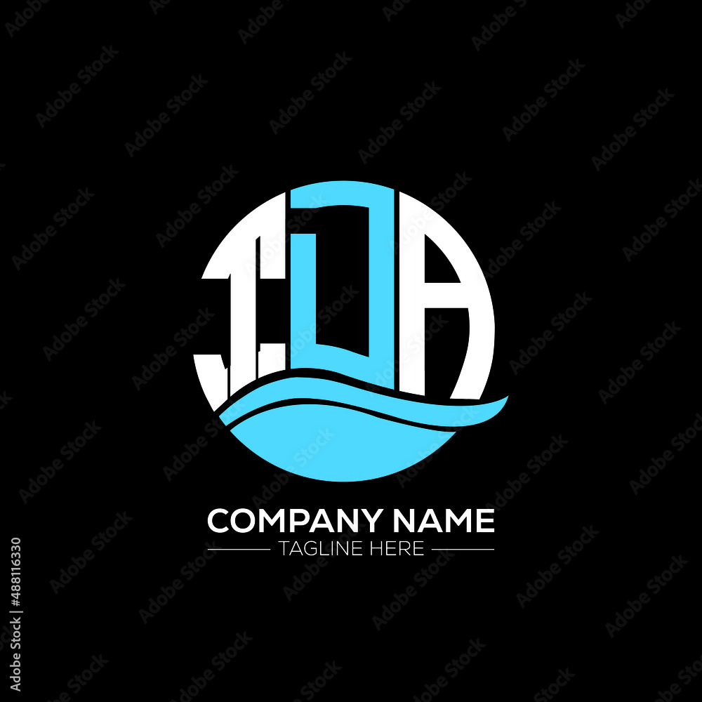 TDA logo monogram isolated on circle element design template, TDA ...