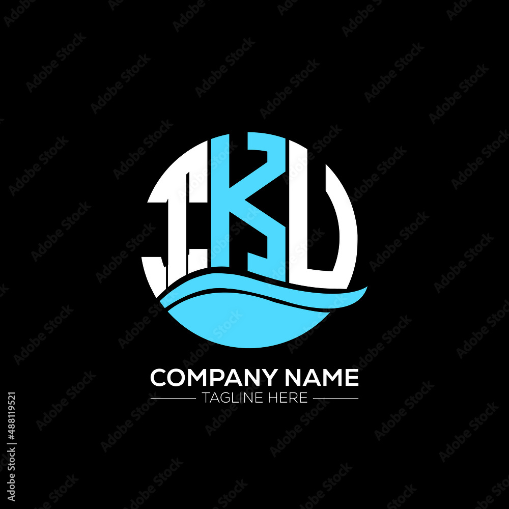 Vecteur Stock TKV logo monogram isolated on circle element design ...