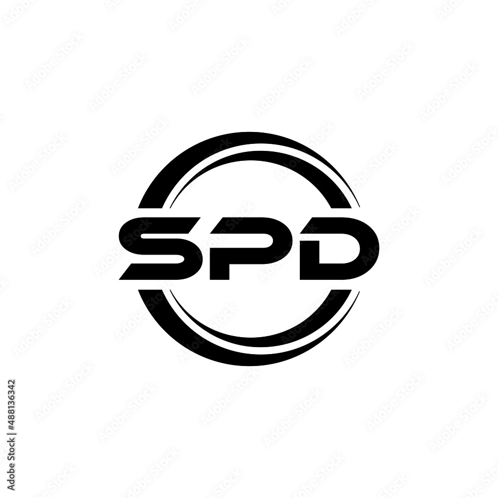 SPD letter logo design with white background in illustrator, vector ...