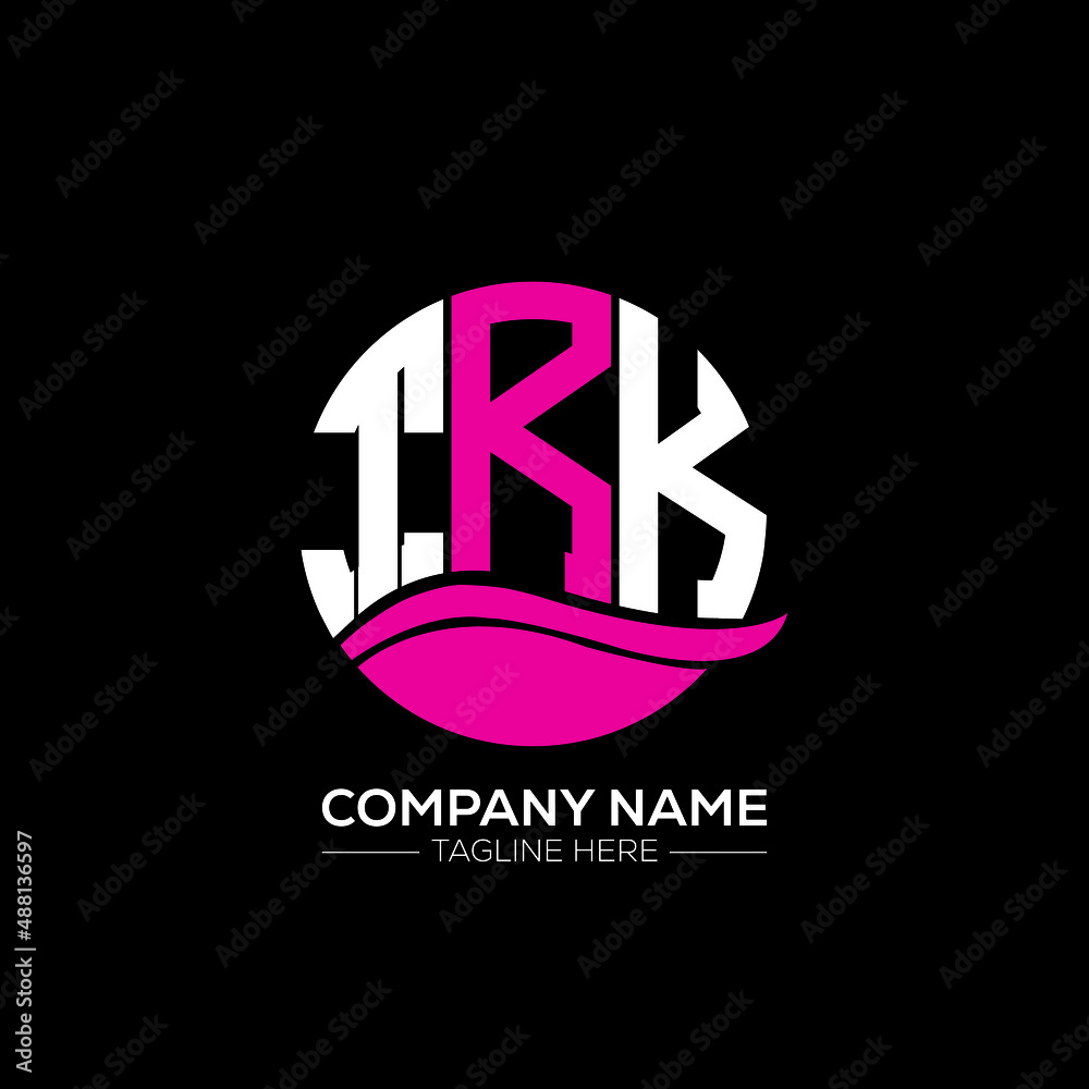 TRK logo monogram isolated on circle element design template, TRK ...