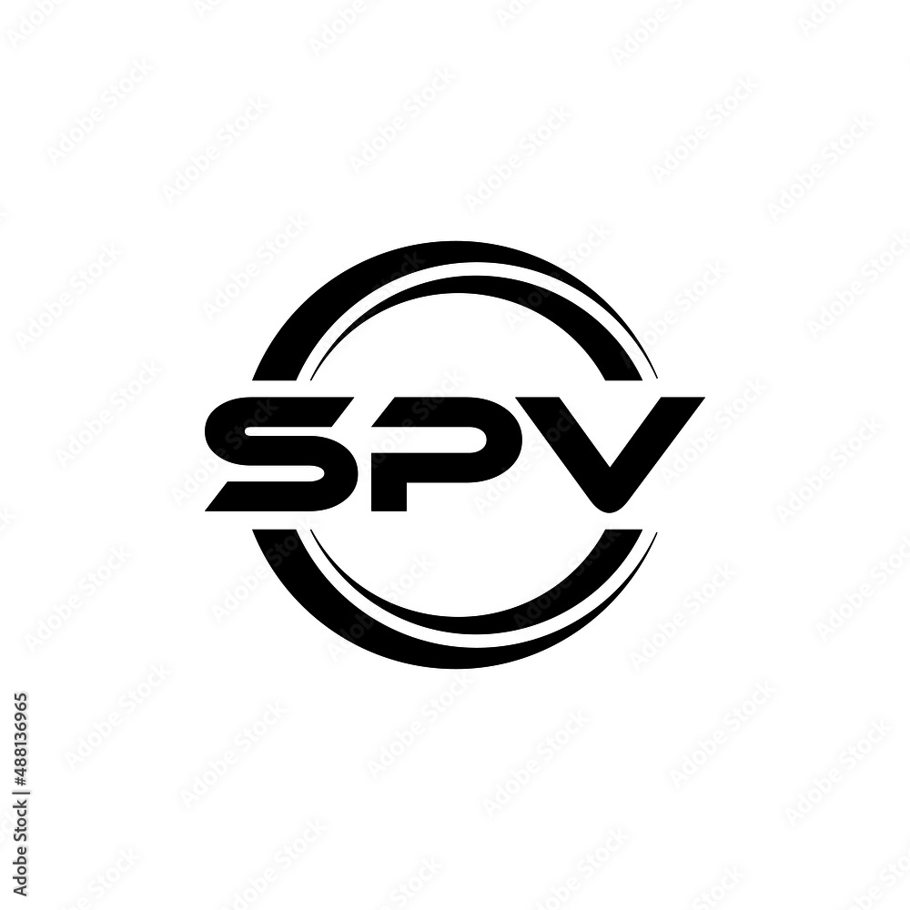 SPV letter logo design with white background in illustrator, vector ...